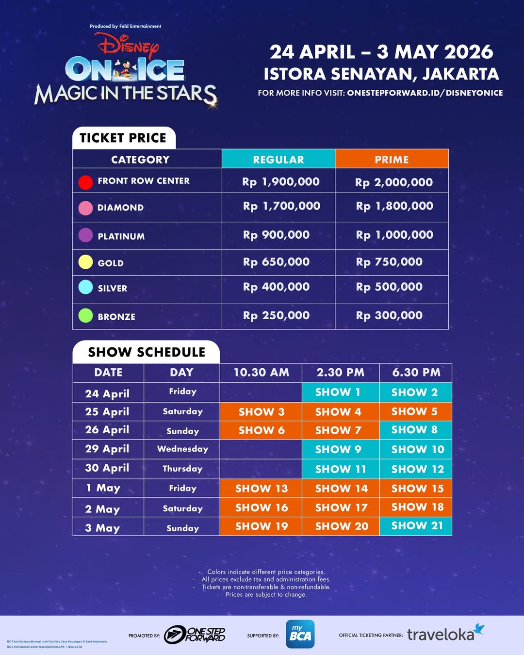 Jadwal dan Harga Tiket Disney On Ice Jakarta 2026